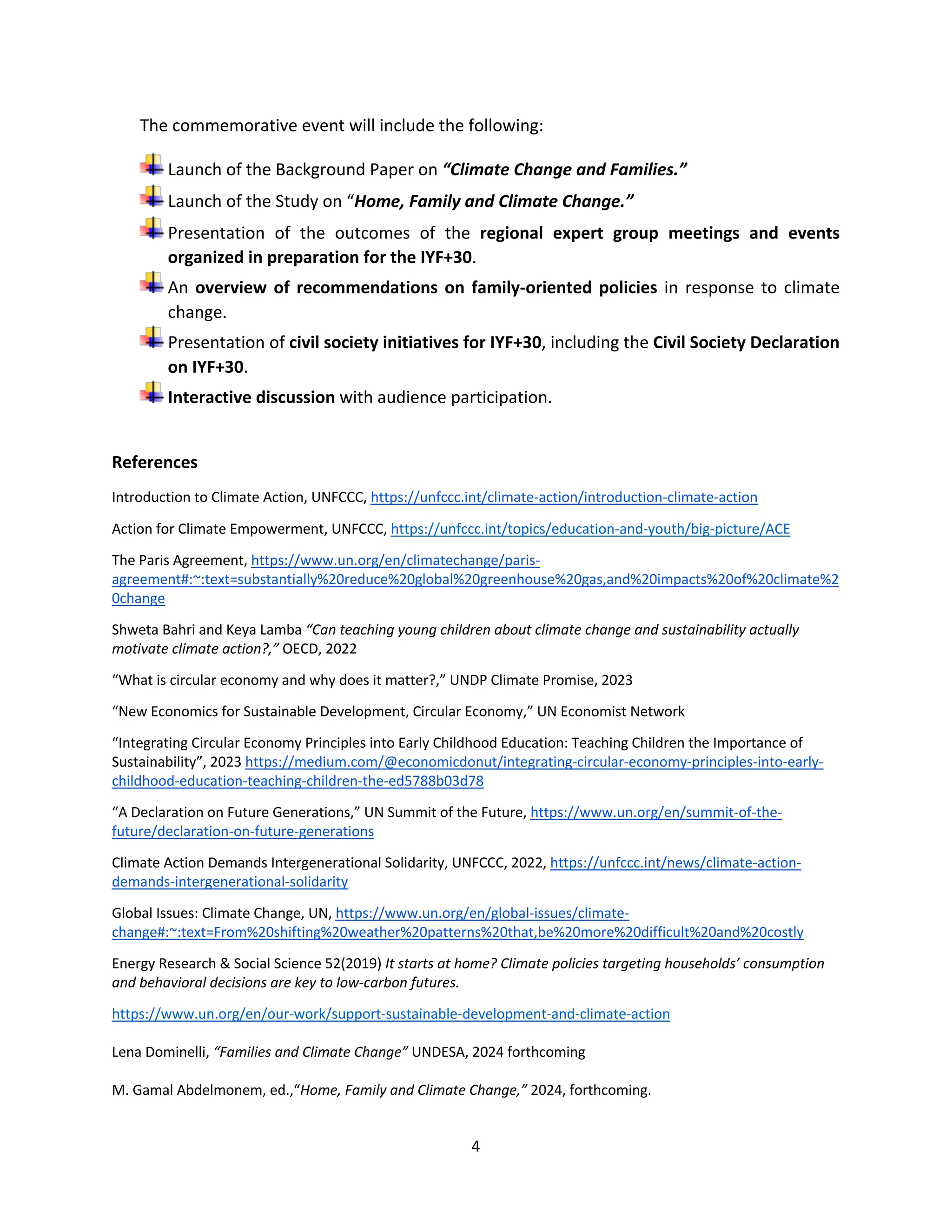 Observance of the 2024 International Day of Families & the 30th ...