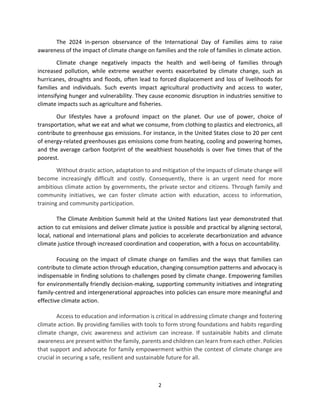 Observance of the 2024 International Day of Families & the 30th ...