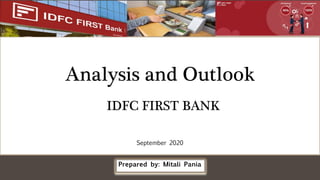 IDFC First Bank: Analysis and Outlook | PDF
