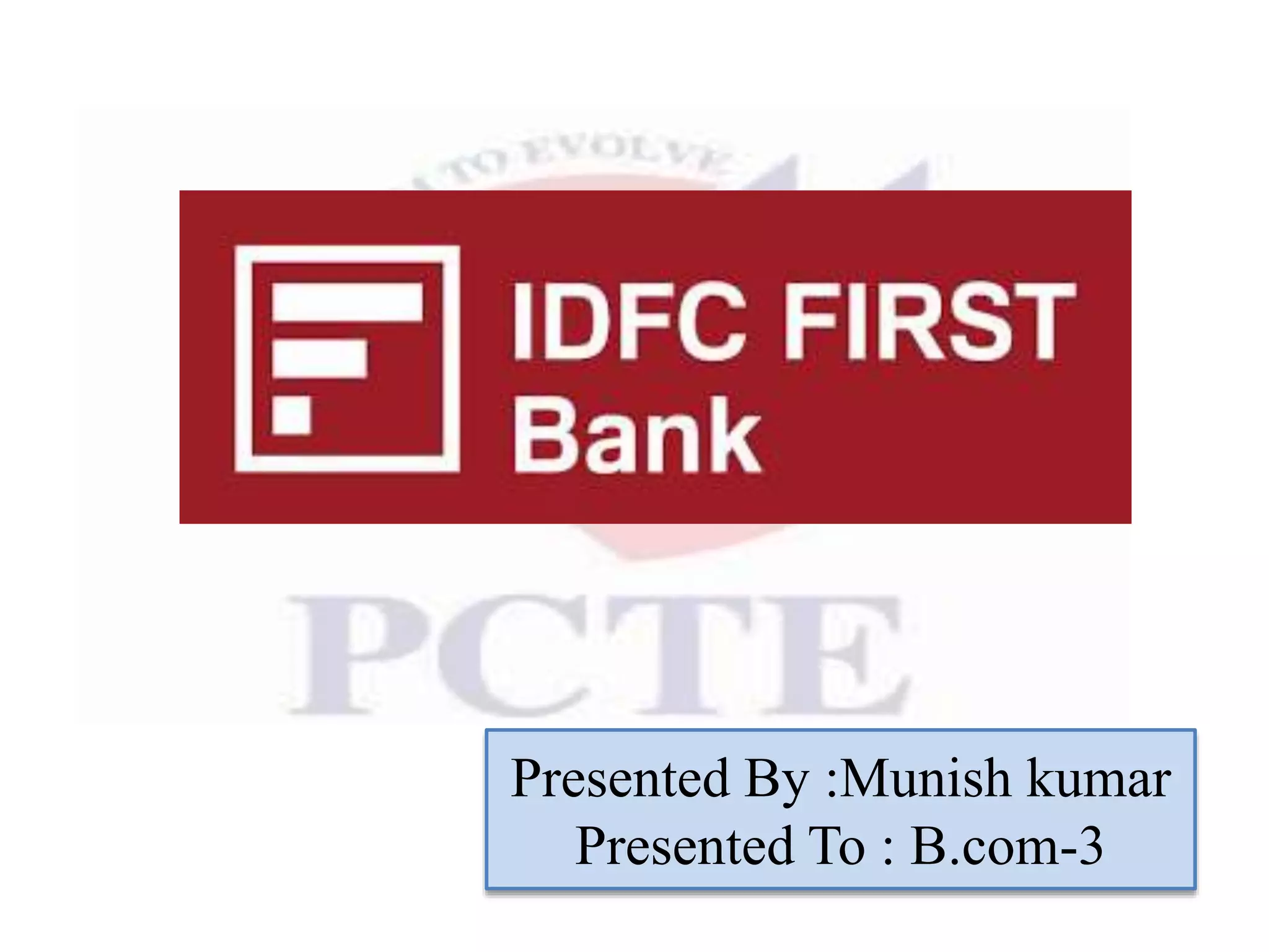 Idfc first bank | PPTX