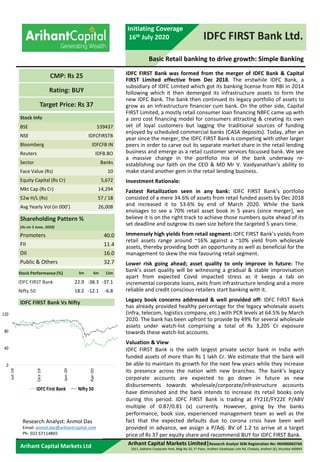 IDFC FIRST Bank Initiating Coverage | PDF