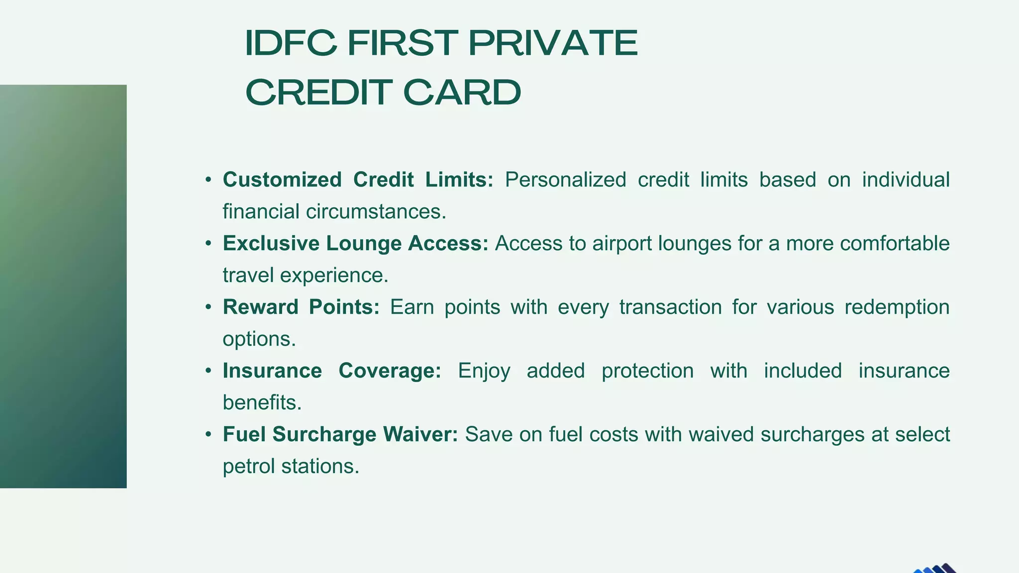 Credit Card Face-Off: IDFC First Private Credit Card vs HDFC Infinia | PPTX