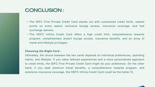 Credit Card Face-Off: IDFC First Private Credit Card vs HDFC Infinia | PPTX