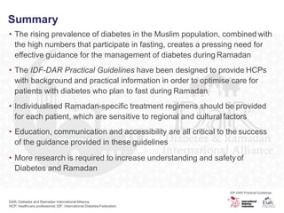 Guideline for diabetic patients during Ramadan | PPTX