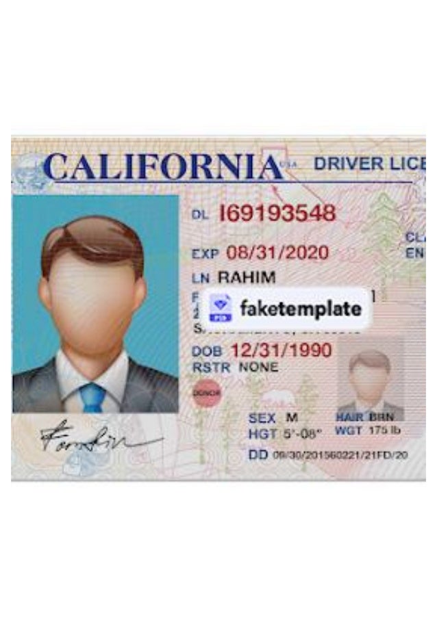 Drivers License Template Editable Drivers License Printable Template ...