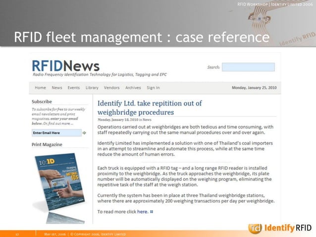 Identify RFID Logistics | PPT