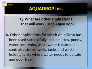 Aquadrop Safe Drinking Water | PPTX