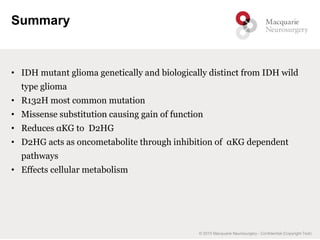 IDH mutations in glioma | PPTX