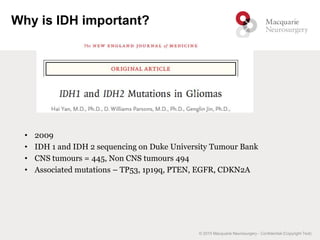 IDH mutations in glioma | PPTX