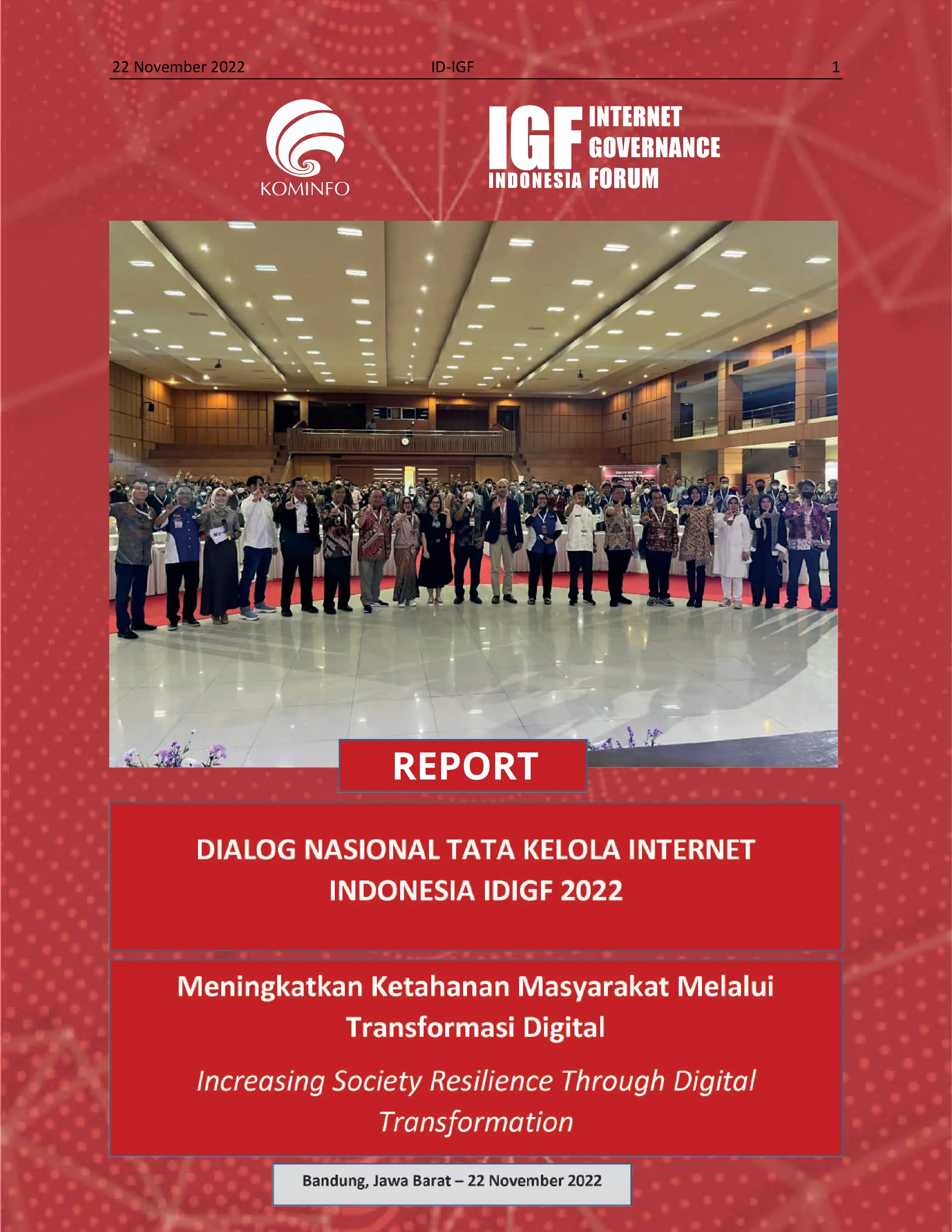 Ringkasan Dialog Nasional ID-IGF 2022 - Bahasa Indonesia (tata kelola internet / internet ...