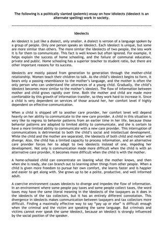 Idiolectessay | PDF