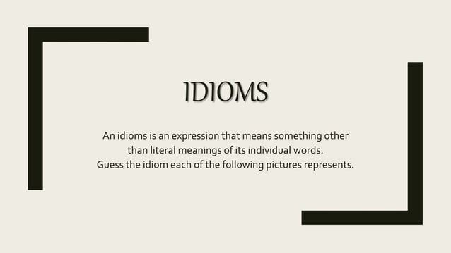 Idiom | PPT
