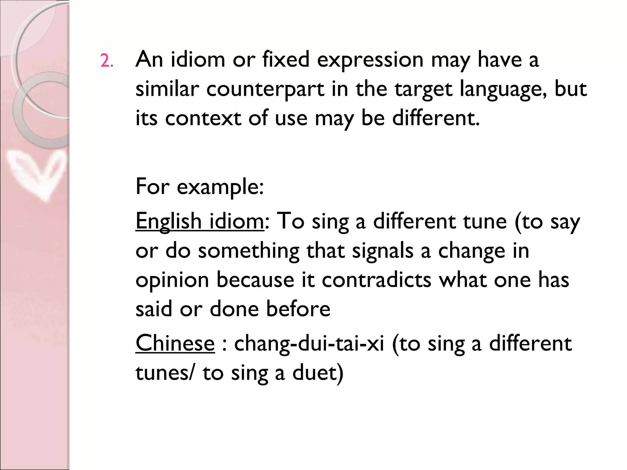 Idiom and fixed expression | PPT