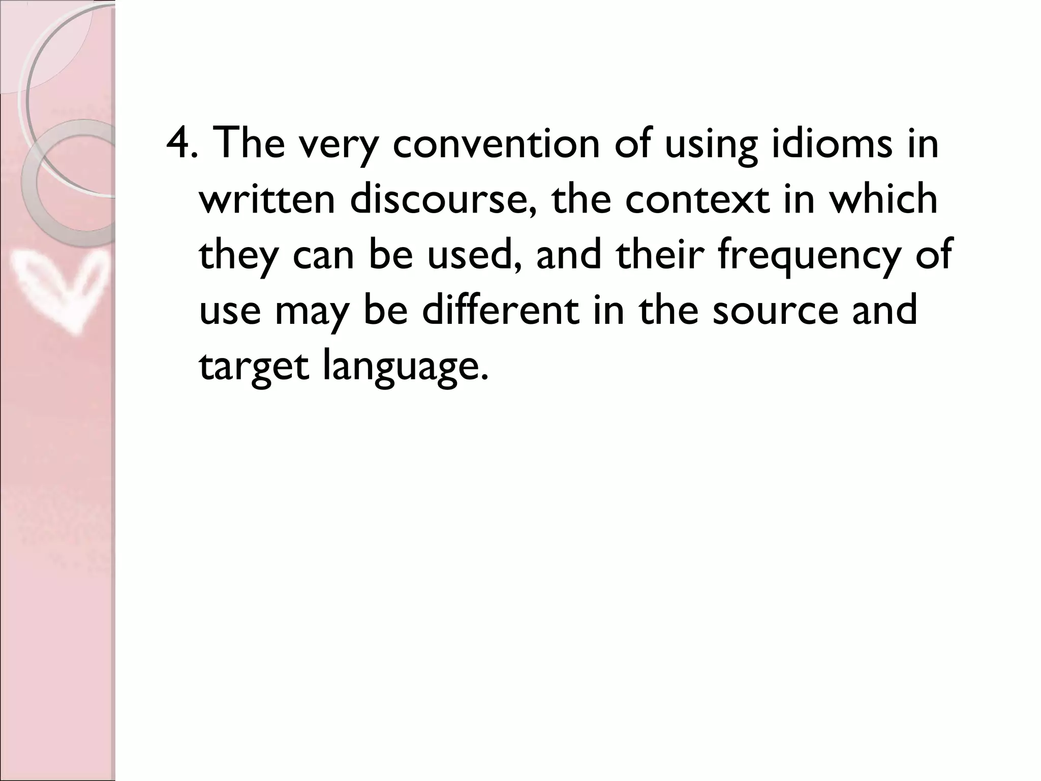 Idiom and fixed expression | PPT