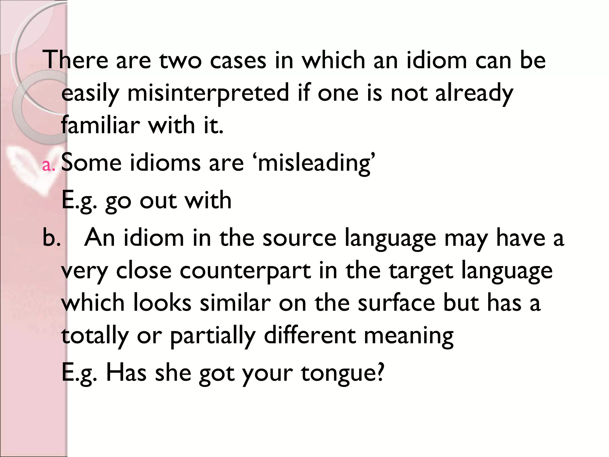 Idiom and fixed expression | PPT