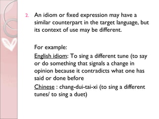 Idiom and fixed expression | PPT