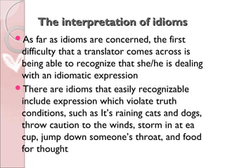 Idiom and fixed expression | PPT