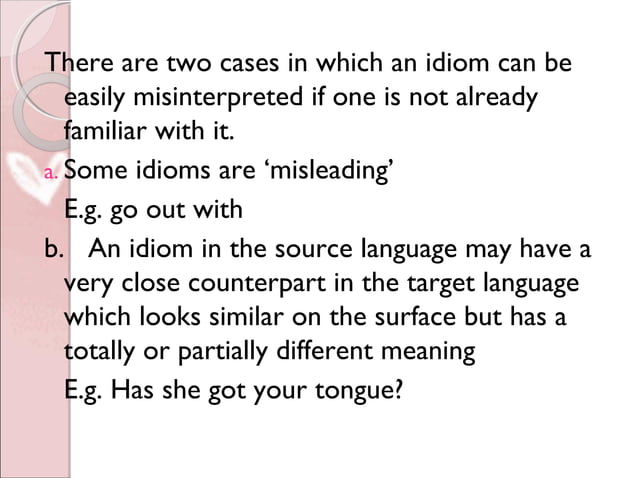 Idiom and fixed expression | PPT