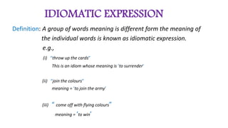 Idiomatic expression abd voice | PPTX