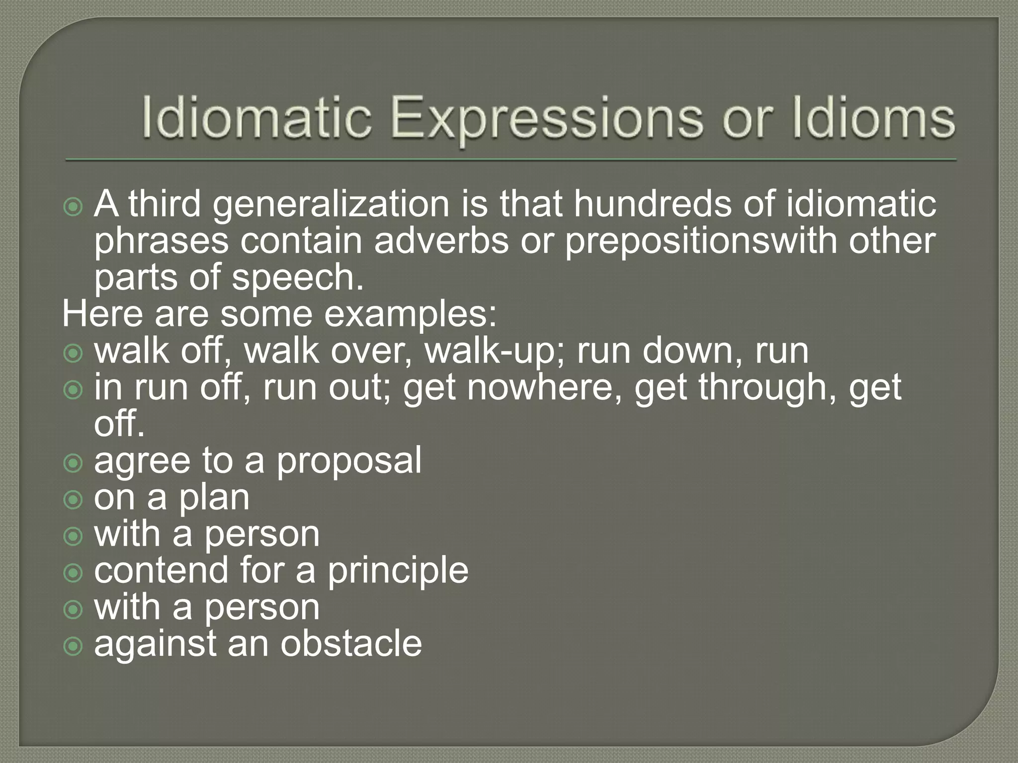 Idiomatic expressions | PPTX
