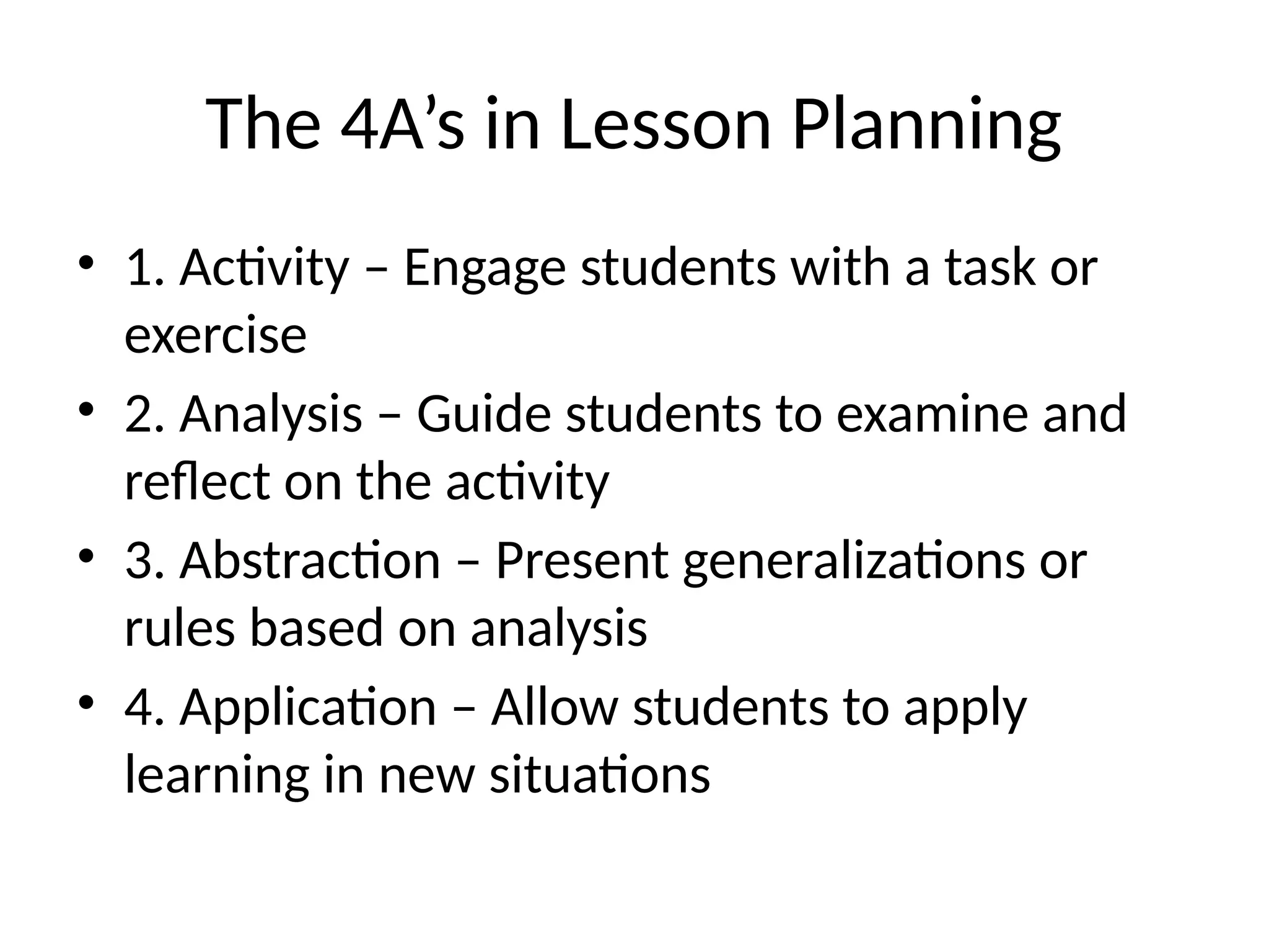 Idiomatic Expressions in 4As template pattern | PPTX