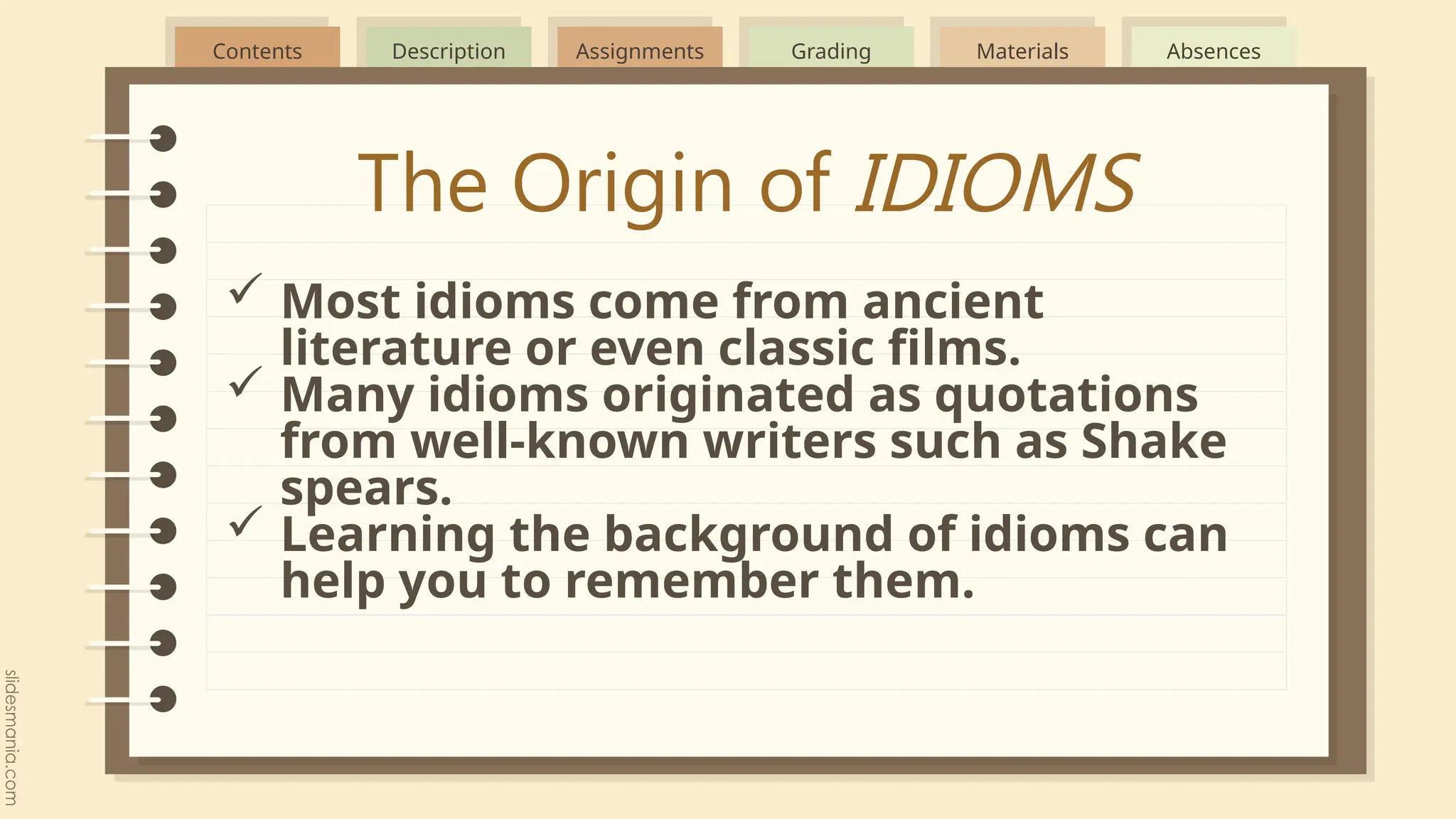 idiomatic expressions G9.pptx with examples and activities | PPTX