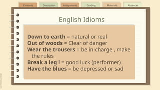 idiomatic expressions G9.pptx with examples and activities | PPTX