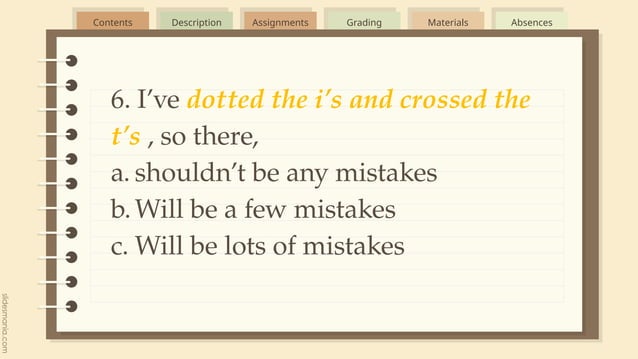 idiomatic expressions G9.pptx with examples and activities | PPTX