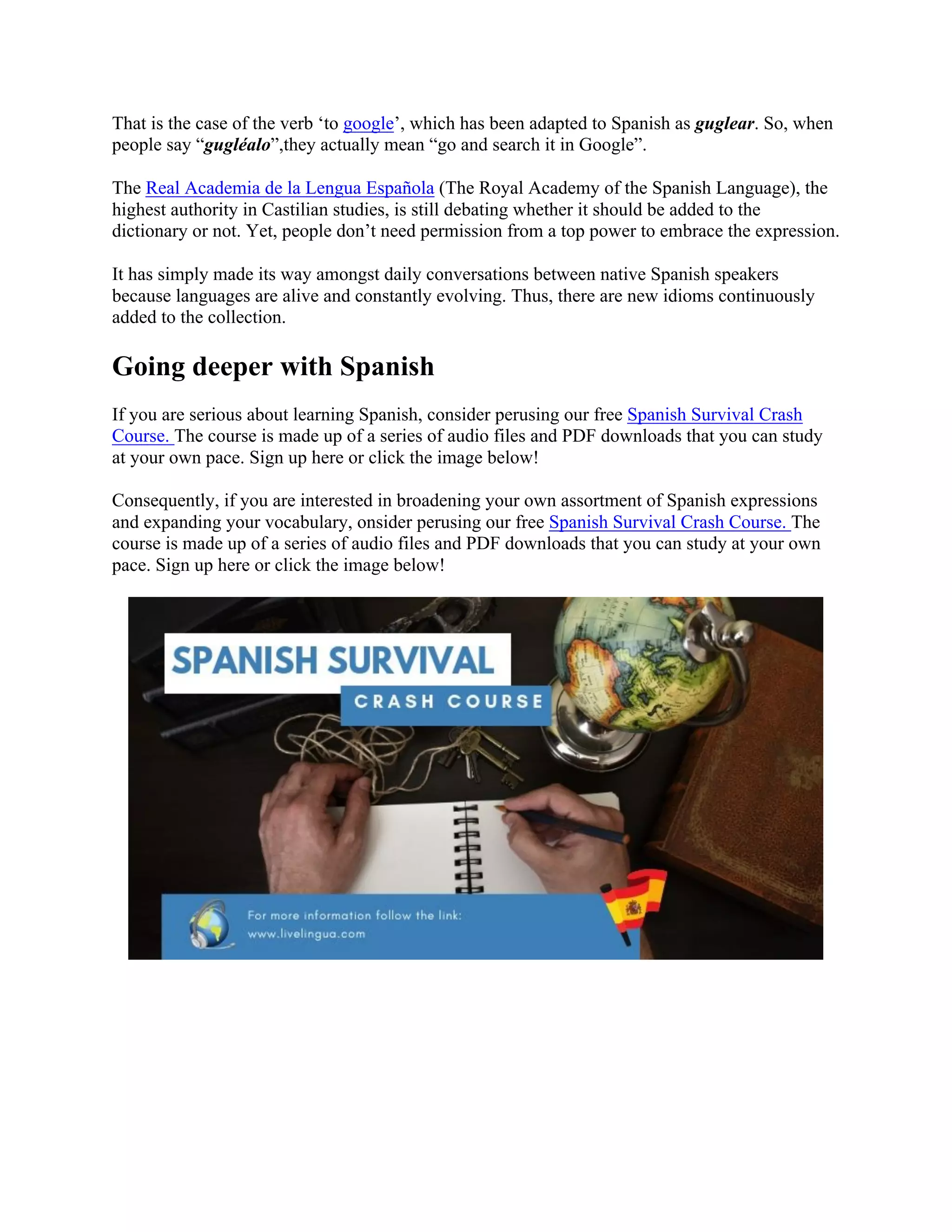 Idiomatic Expressions In Spanish | PDF