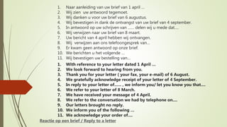 Idiom Business Letter English-Dutch- M. van Eijk/MA | PPT