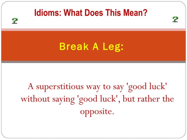 Idiom class set5 | PPT