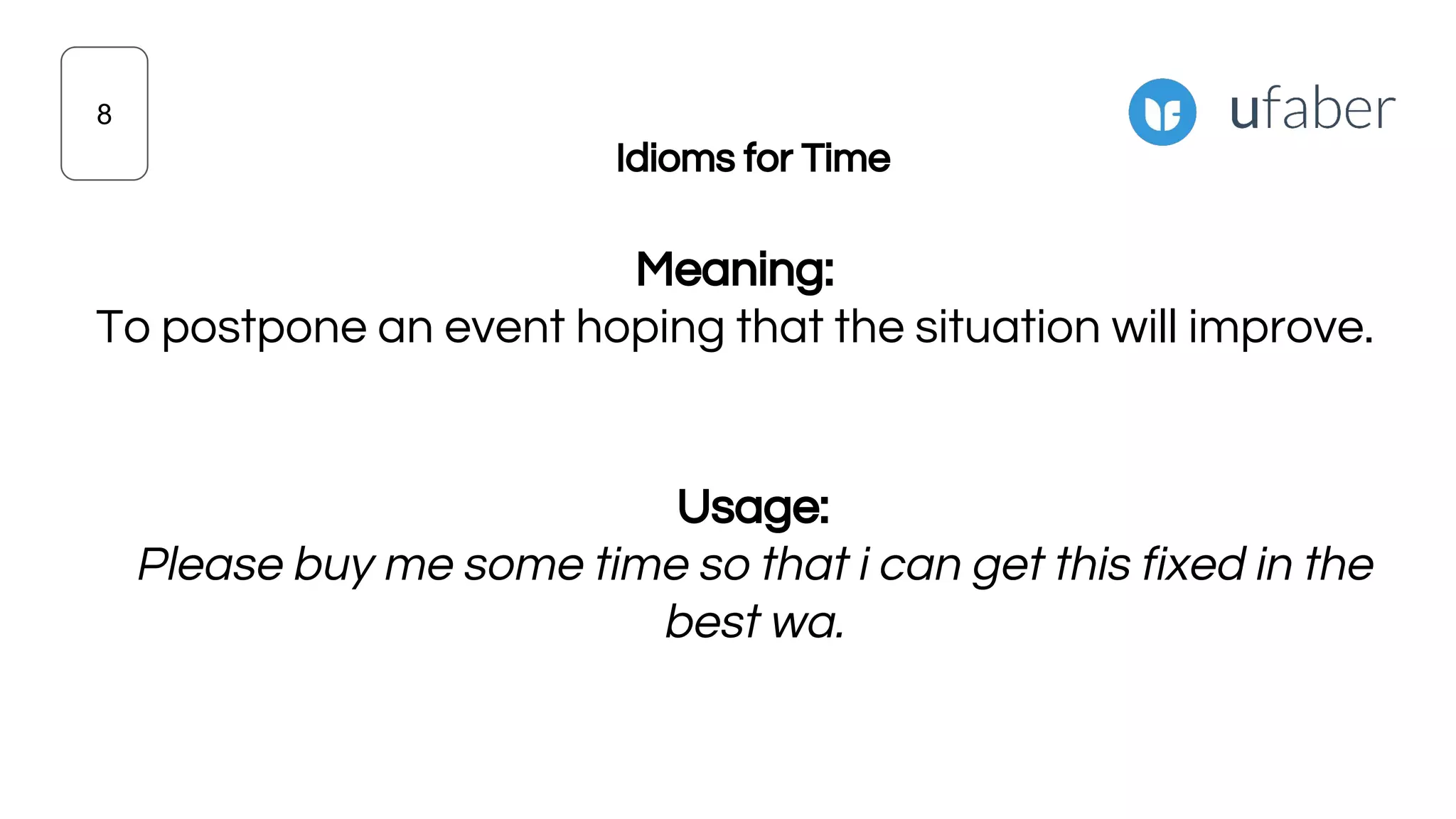 Idiom flashcard (7)time | PDF