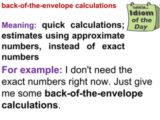Idiom of the day | PPT