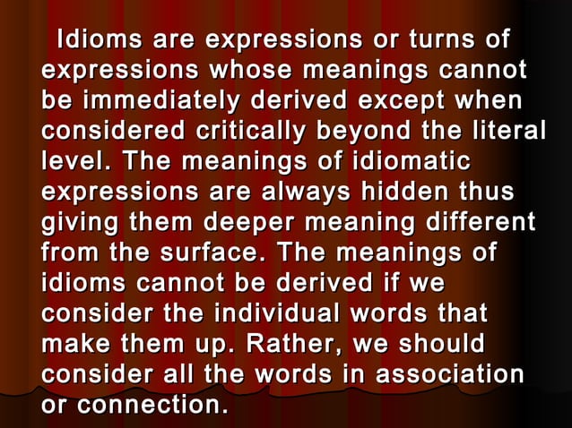 Idioms | PPT