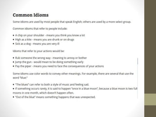 American and Canadian Idioms | PPTX