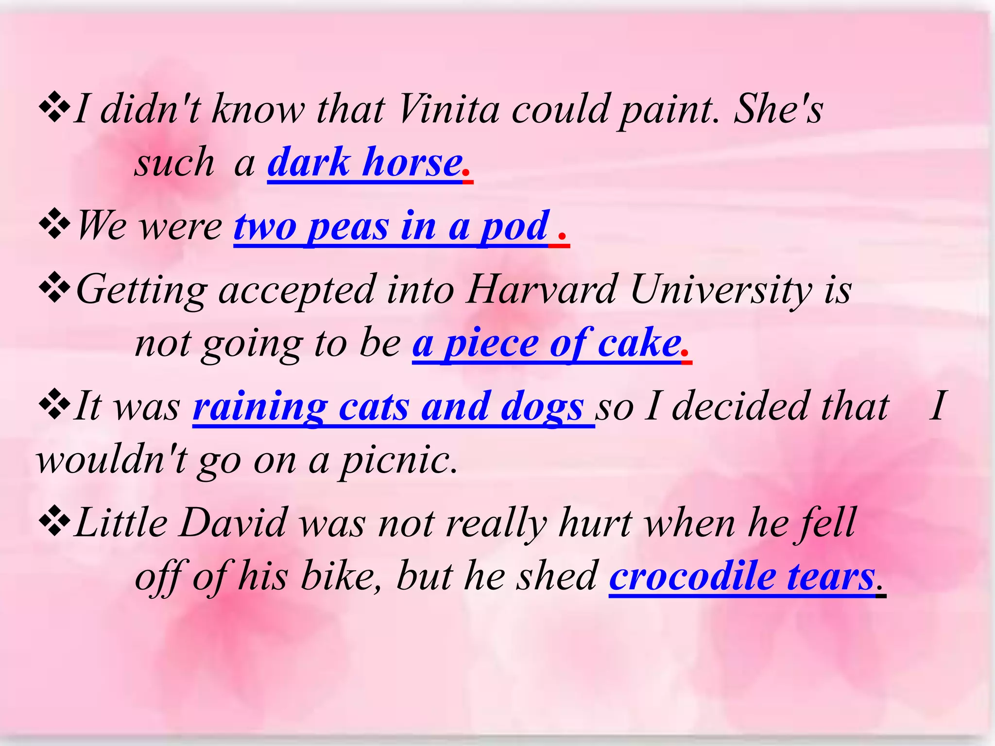 Idioms pictionary | PPTX