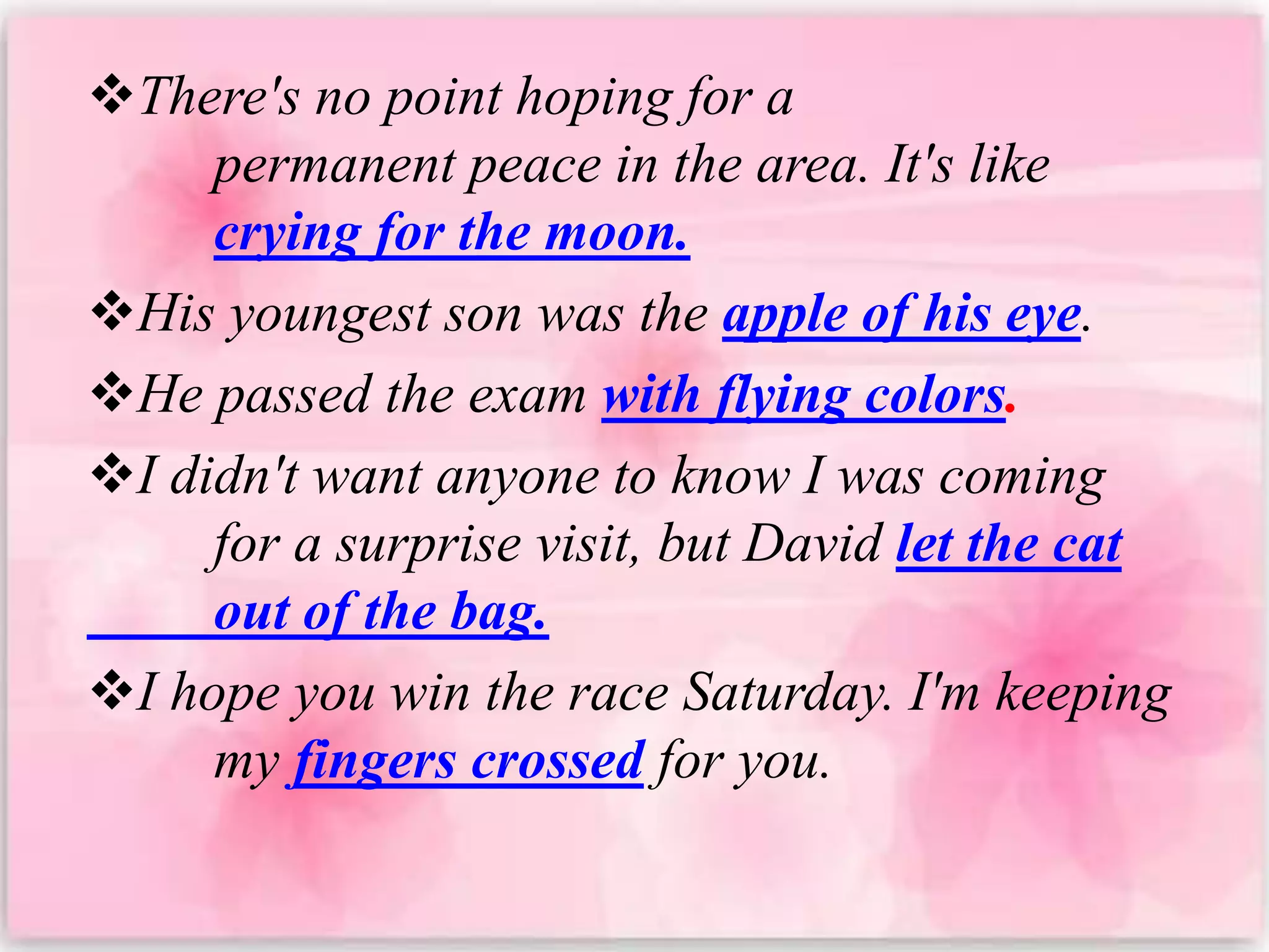 Idioms pictionary | PPT