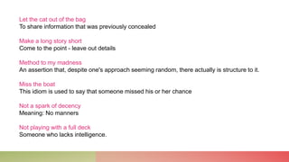 Idioms | PPTX