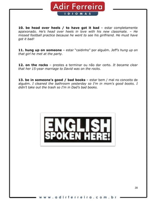 English Idioms - Adir Ferreira Idioms | PDF