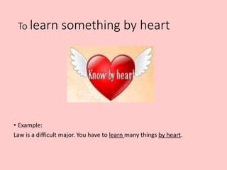 Idioms with parts of the body | PPTX | Dating | Family and Relationships