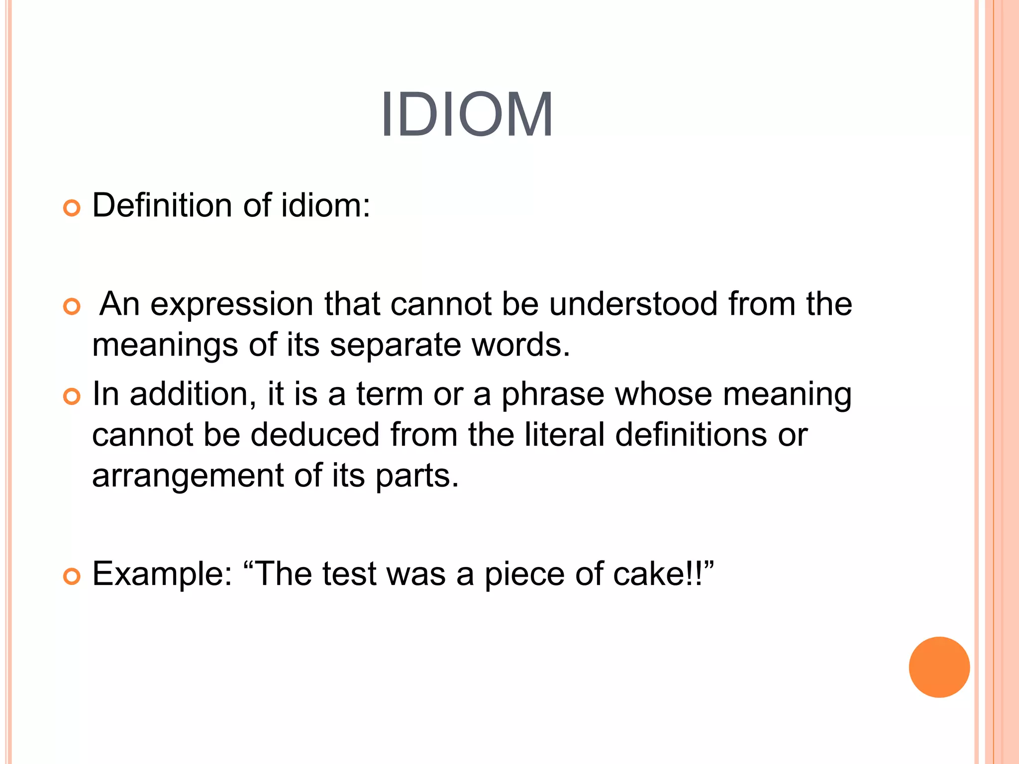 Idioms with parts of the body | PPTX