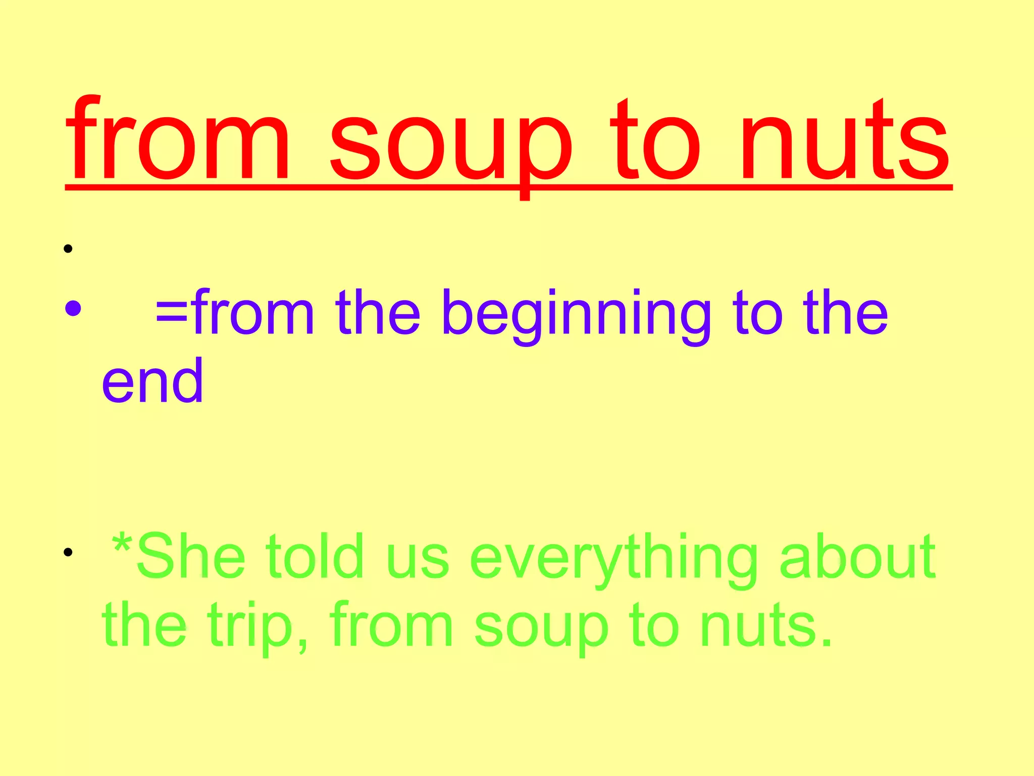 Idioms With Soup | PPT