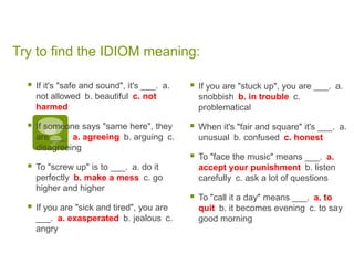 Idioms 61 80 | PPTX