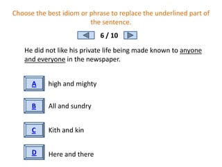 Idioms and phrases | PPTX