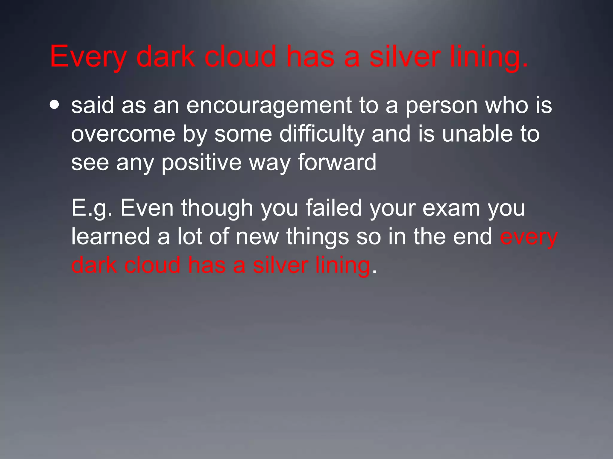 Idioms and proverbs with dark | PPTX