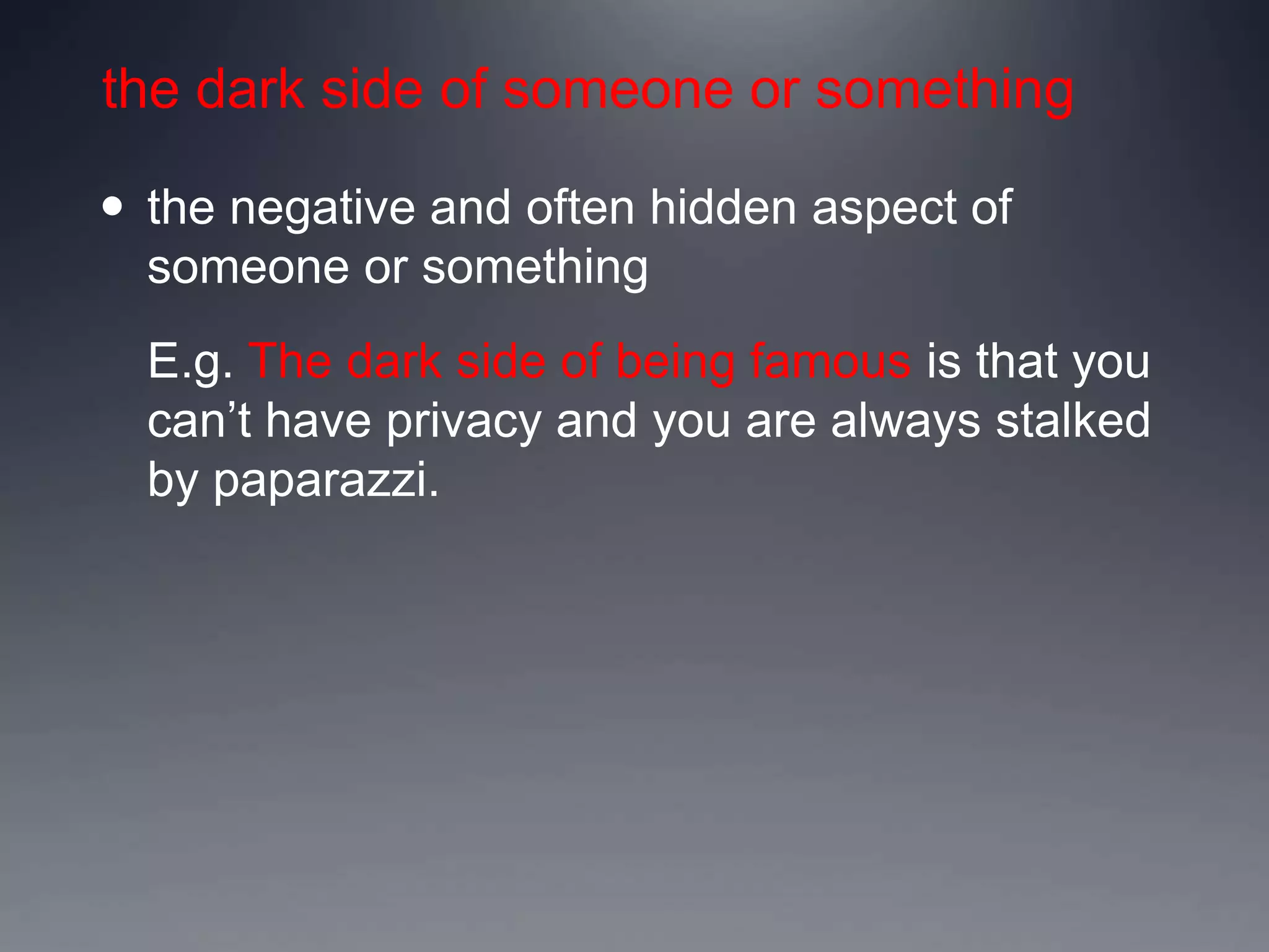 Idioms and proverbs with dark | PPTX