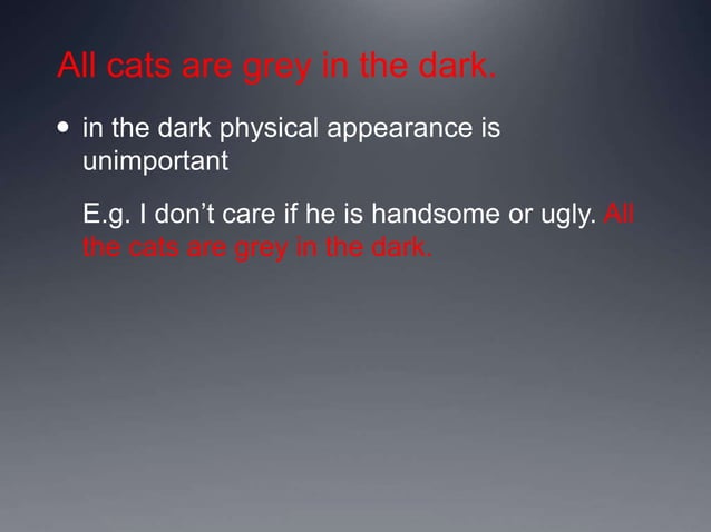 Idioms and proverbs with dark | PPT