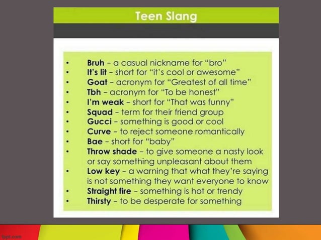 English class on idioms and slang for highschool | PPTX