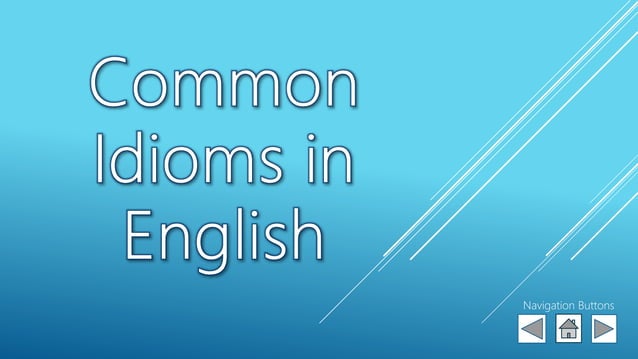 Common Idioms in English | PPTX