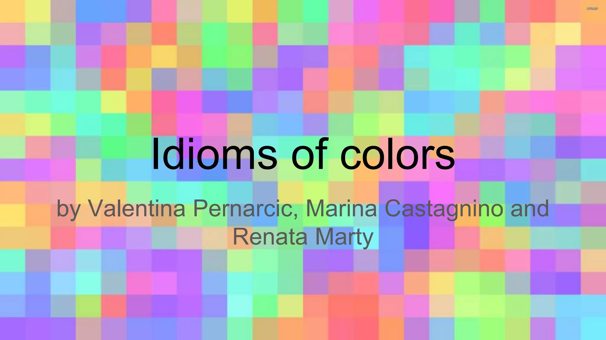 Idioms of colors | PPTX